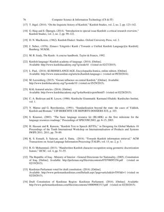 AUTOMATIC KURDISH DIALECTS IDENTIFICATION | PDF