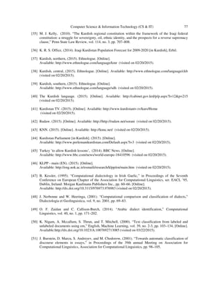 AUTOMATIC KURDISH DIALECTS IDENTIFICATION | PDF