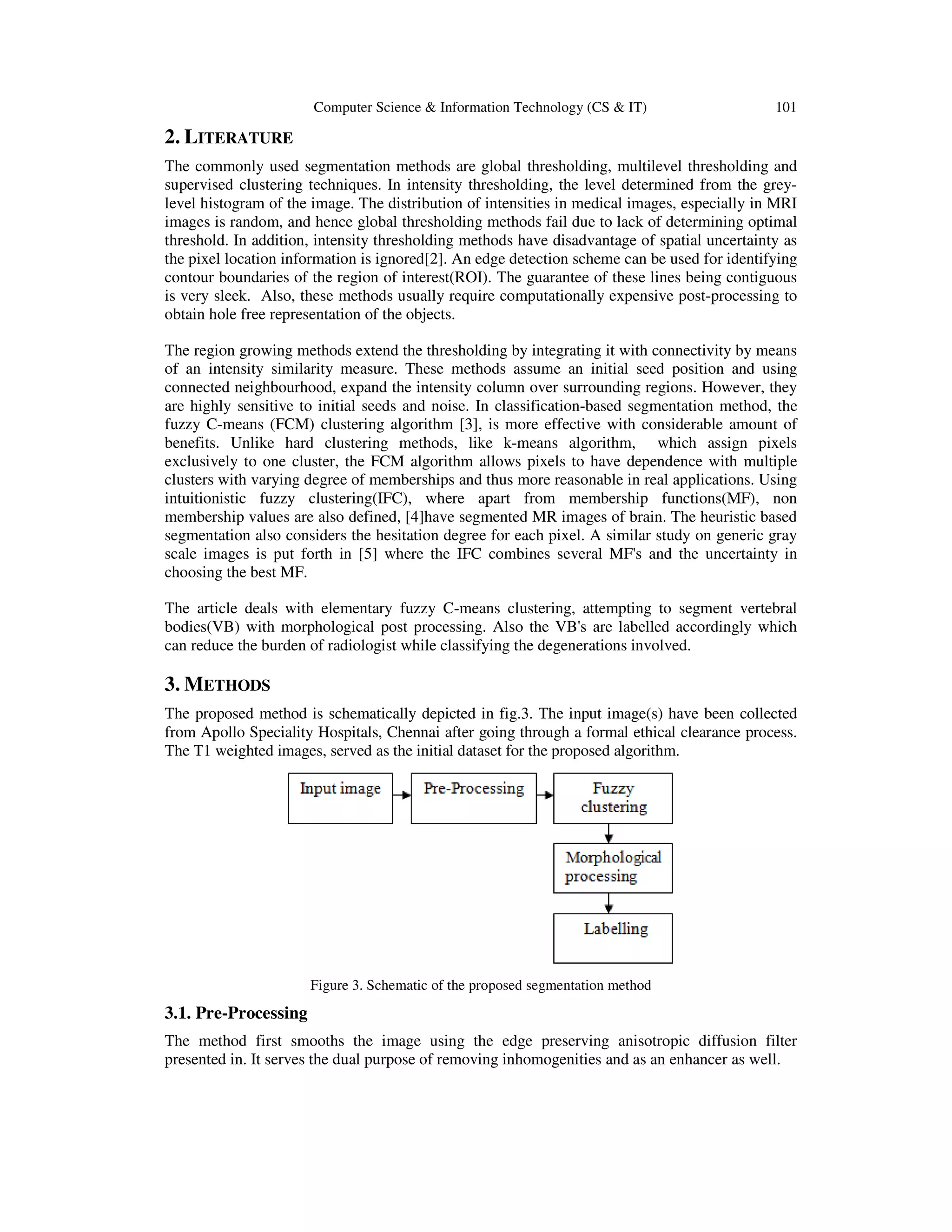 SEGMENTATION AND LABELLING OF HUMAN SPINE MR IMAGES USING FUZZY CLUSTERING | PDF