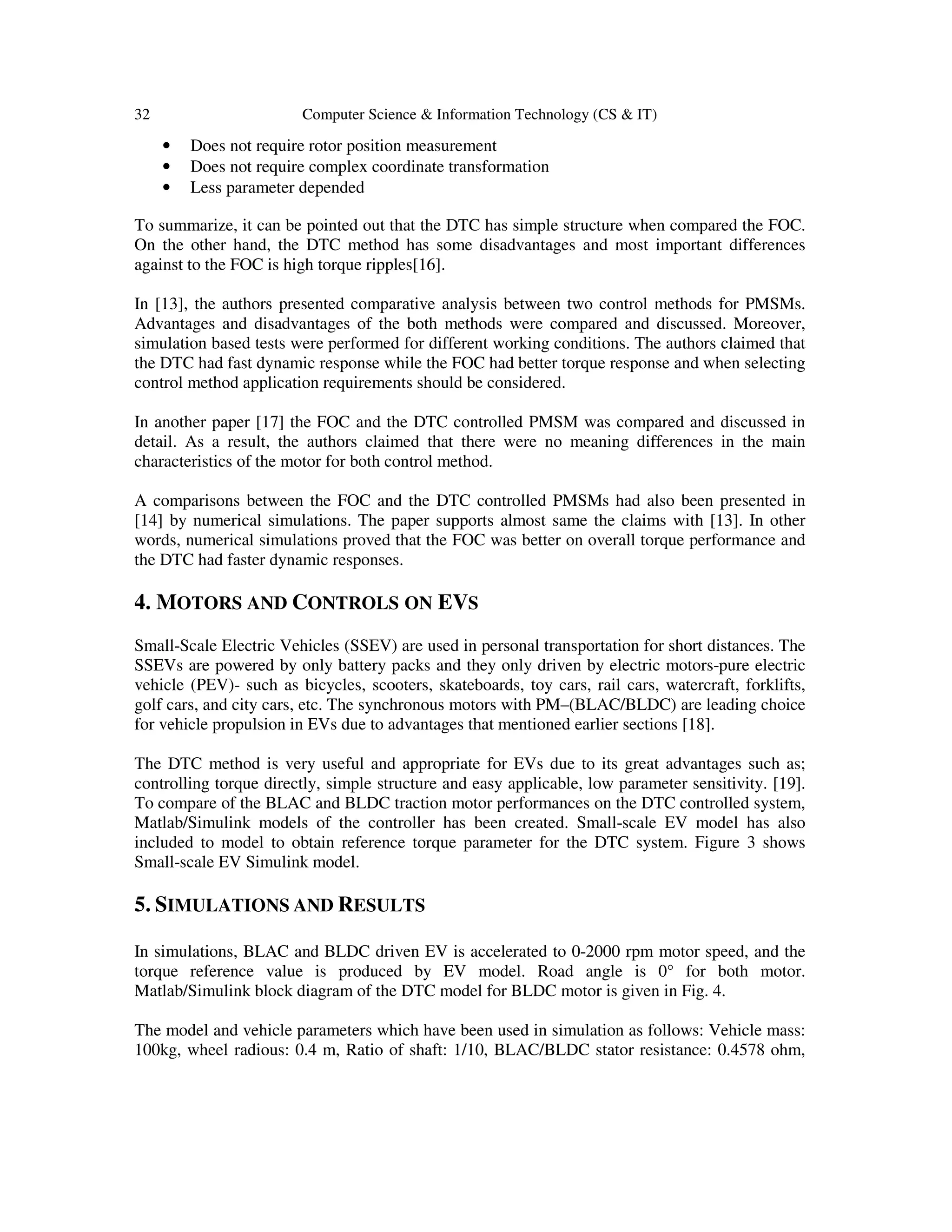 A COMPARATIVE OVERVIEW TO DTC FOR PMSM DRIVEN PURE ELECTRIC VEHICLES | PDF