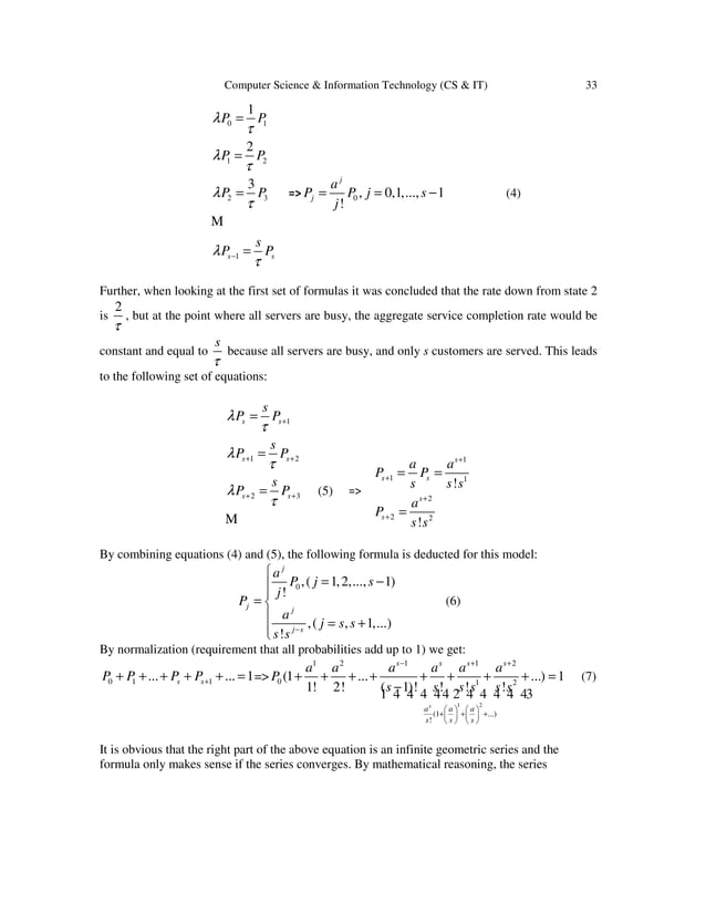 Applications of the Erlang B and C Formulas to Model a Network of Banking Computer Systems ...