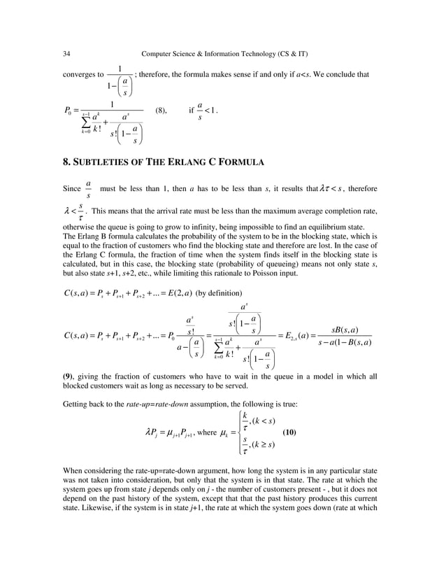 Applications of the Erlang B and C Formulas to Model a Network of Banking Computer Systems ...