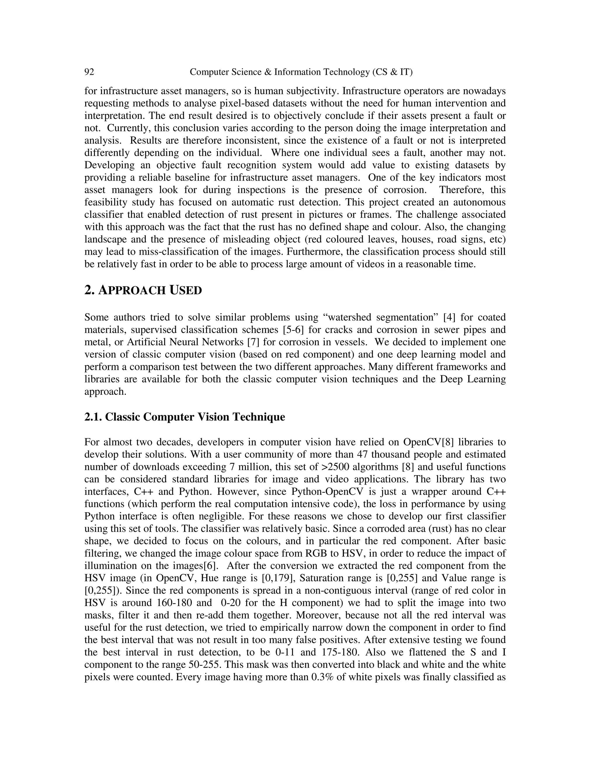 CORROSION DETECTION USING A.I. : A COMPARISON OF STANDARD COMPUTER ...