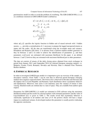 NONLINEAR EXTENSION OF ASYMMETRIC GARCH MODEL WITHIN NEURAL NETWORK FRAMEWORK | PDF