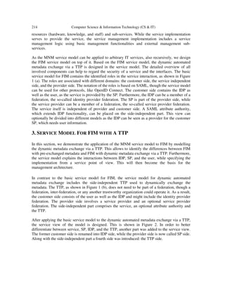 MANAGEMENT ARCHITECTURE FOR DYNAMIC FEDERATED IDENTITY MANAGEMENT | PDF