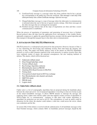 Vulnerabilities of the SSL/TLS Protocol | PDF