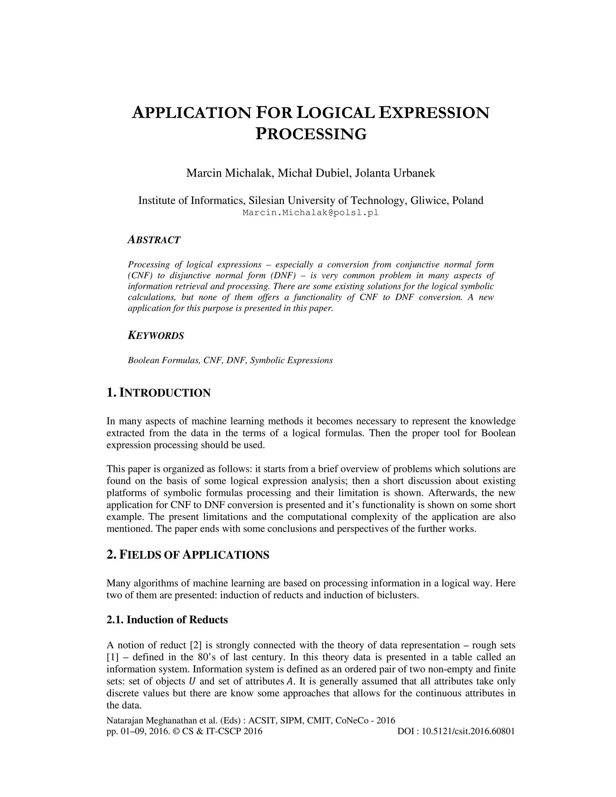Application for Logical Expression Processing | PDF