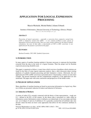 Application for Logical Expression Processing | PDF