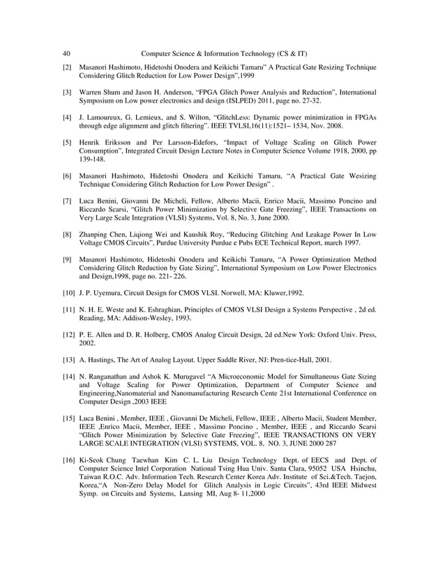 Glitch Analysis And Reduction In Combinational Circuits Pdf