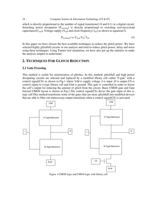 GLITCH ANALYSIS AND REDUCTION IN COMBINATIONAL CIRCUITS | PDF