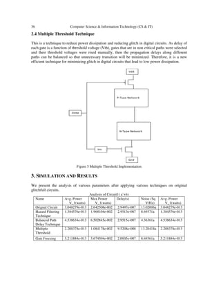 GLITCH ANALYSIS AND REDUCTION IN COMBINATIONAL CIRCUITS | PDF