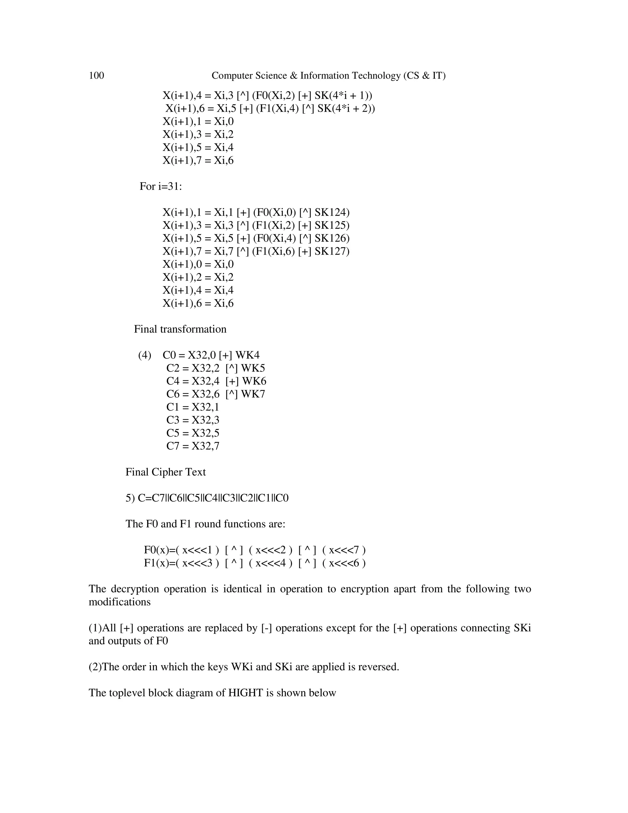 IP CORE DESIGN OF HIGHT LIGHTWEIGHT CIPHER AND ITS IMPLEMENTATION | PDF
