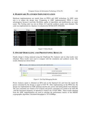 IP CORE DESIGN OF HIGHT LIGHTWEIGHT CIPHER AND ITS IMPLEMENTATION | PDF