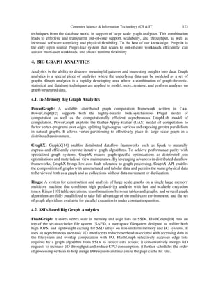 BIG GRAPH: TOOLS, TECHNIQUES, ISSUES, CHALLENGES AND FUTURE DIRECTIONS | PDF