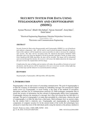 Security System for Data Using Steganography and Cryptography (SSDSC) | PDF | Computing ...