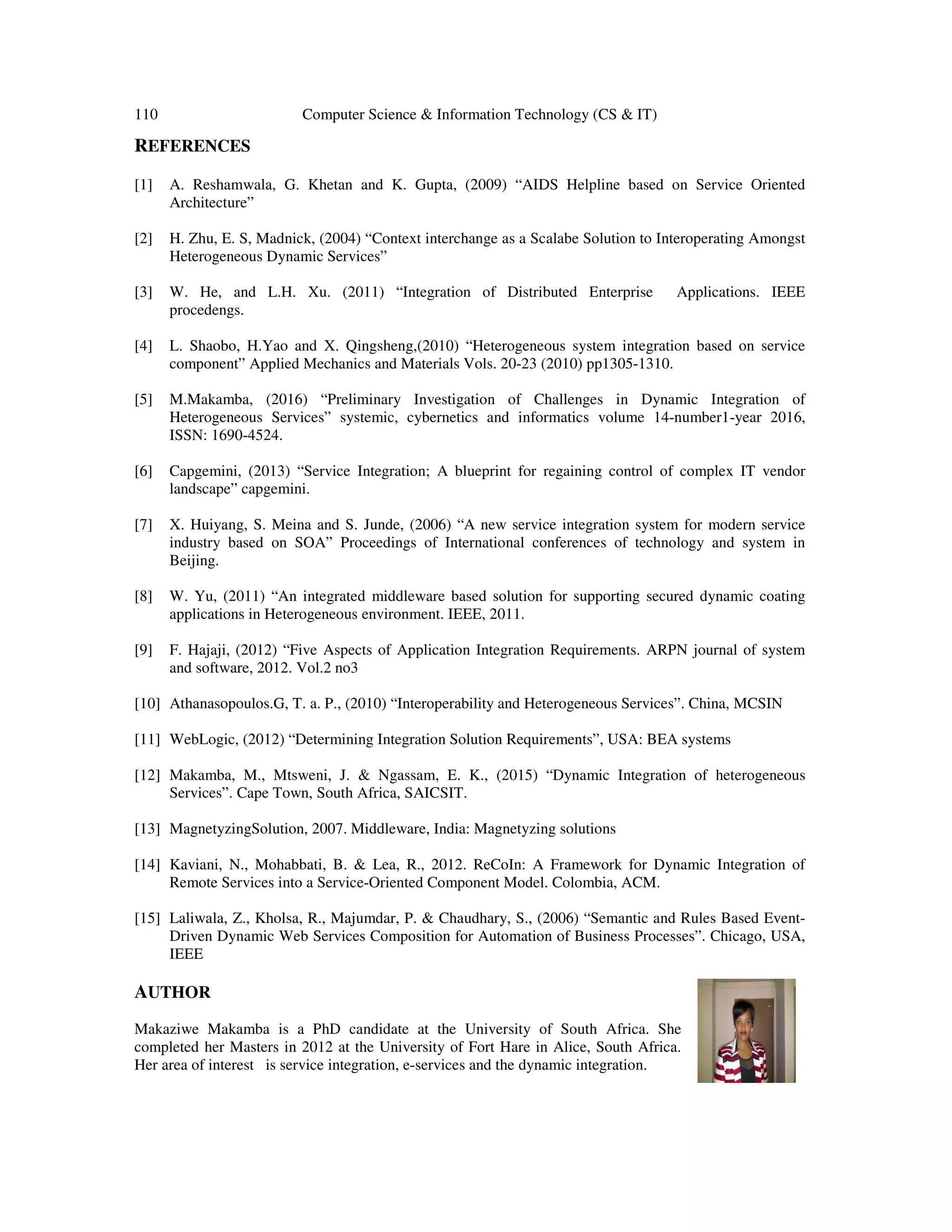 Exploring The Dynamic Integration Of Heterogeneous Services Pdf