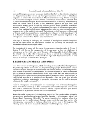 Exploring The Dynamic Integration of Heterogeneous Services | PDF