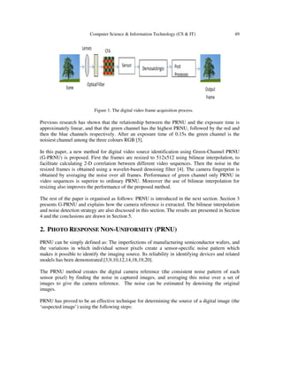 DIGITAL VIDEO SOURCE IDENTIFICATION BASED ON GREEN-CHANNEL PHOTO RESPONSE NON-UNIFORMITY (G-PRNU ...