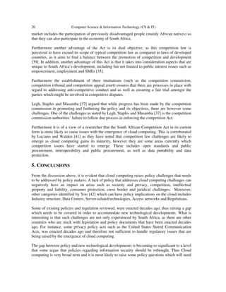 THE IMPACT OF EXISTING SOUTH AFRICAN ICT POLICIES AND REGULATORY LAWS ...