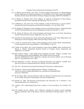 THE IMPACT OF EXISTING SOUTH AFRICAN ICT POLICIES AND REGULATORY LAWS ON CLOUD COMPUTING: A ...