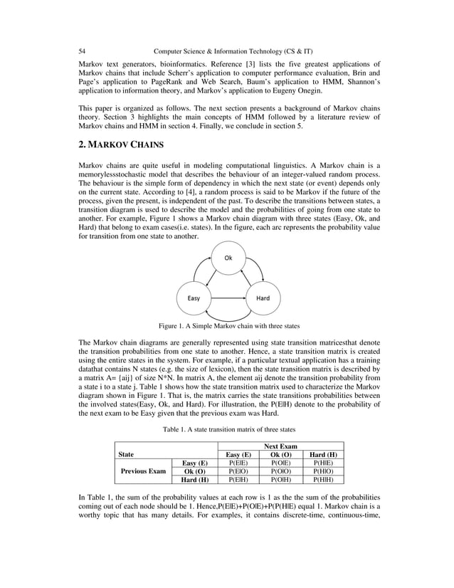 A SURVEY OF MARKOV CHAIN MODELS IN LINGUISTICS APPLICATIONS | PDF | Physics | Science