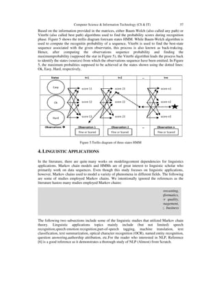 A SURVEY OF MARKOV CHAIN MODELS IN LINGUISTICS APPLICATIONS | PDF | Physics | Science