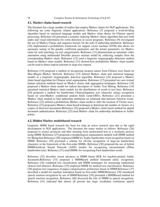 A SURVEY OF MARKOV CHAIN MODELS IN LINGUISTICS APPLICATIONS | PDF | Physics | Science