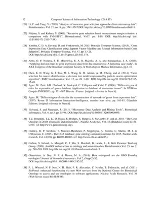 COMPUTATIONAL METHODS FOR FUNCTIONAL ANALYSIS OF GENE EXPRESSION | PDF | Genetics | Science