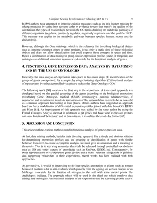 COMPUTATIONAL METHODS FOR FUNCTIONAL ANALYSIS OF GENE EXPRESSION | PDF | Genetics | Science