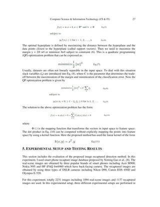 RECOGNITION OF RECAPTURED IMAGES USING PHYSICAL BASED FEATURES | PDF | Photo Editing Software ...