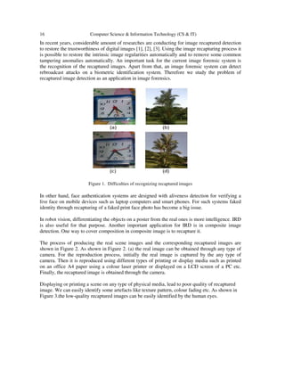 RECOGNITION OF RECAPTURED IMAGES USING PHYSICAL BASED FEATURES | PDF | Photo Editing Software ...