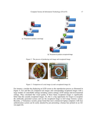 RECOGNITION OF RECAPTURED IMAGES USING PHYSICAL BASED FEATURES | PDF | Photo Editing Software ...