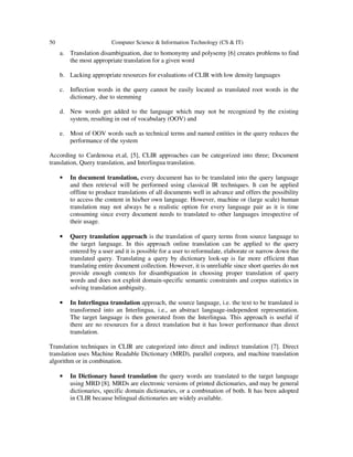 DICTIONARY BASED AMHARIC-ARABIC CROSS LANGUAGE INFORMATION RETRIEVAL | PDF