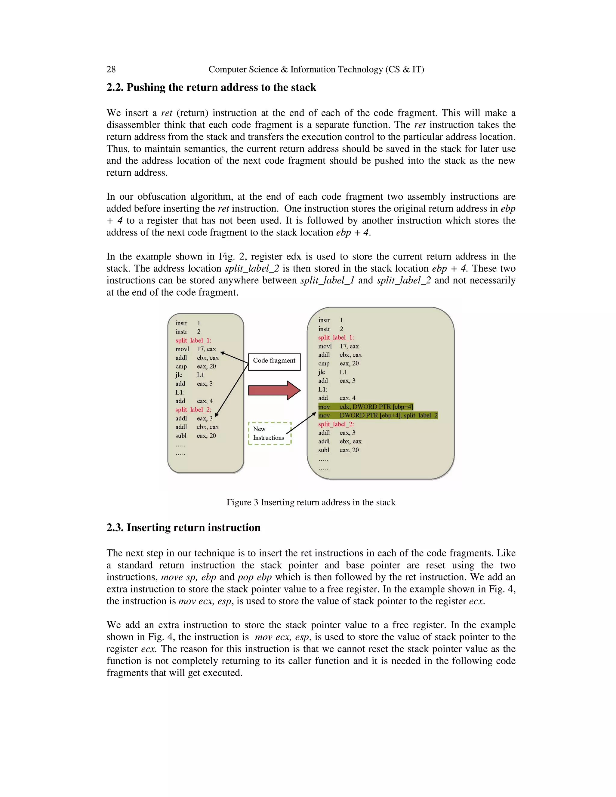 RETURN ORIENTED OBFUSCATION | PDF | Programming Languages | Computing