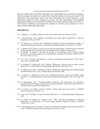 RETURN ORIENTED OBFUSCATION | PDF | Programming Languages | Computing