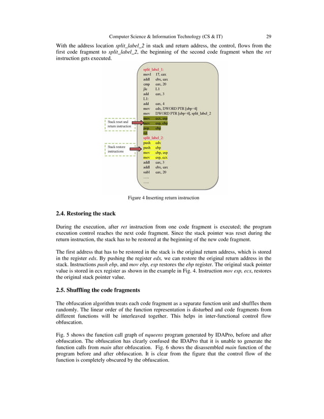 RETURN ORIENTED OBFUSCATION | PDF