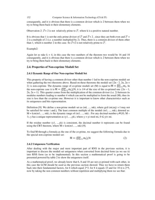 A BINARY TO RESIDUE CONVERSION USING NEW PROPOSED NON-COPRIME MODULI SET | PDF
