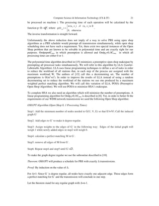 AN OPEN SHOP APPROACH IN APPROXIMATING OPTIMAL DATA TRANSMISSION DURATION IN WDM NETWORKS | PDF