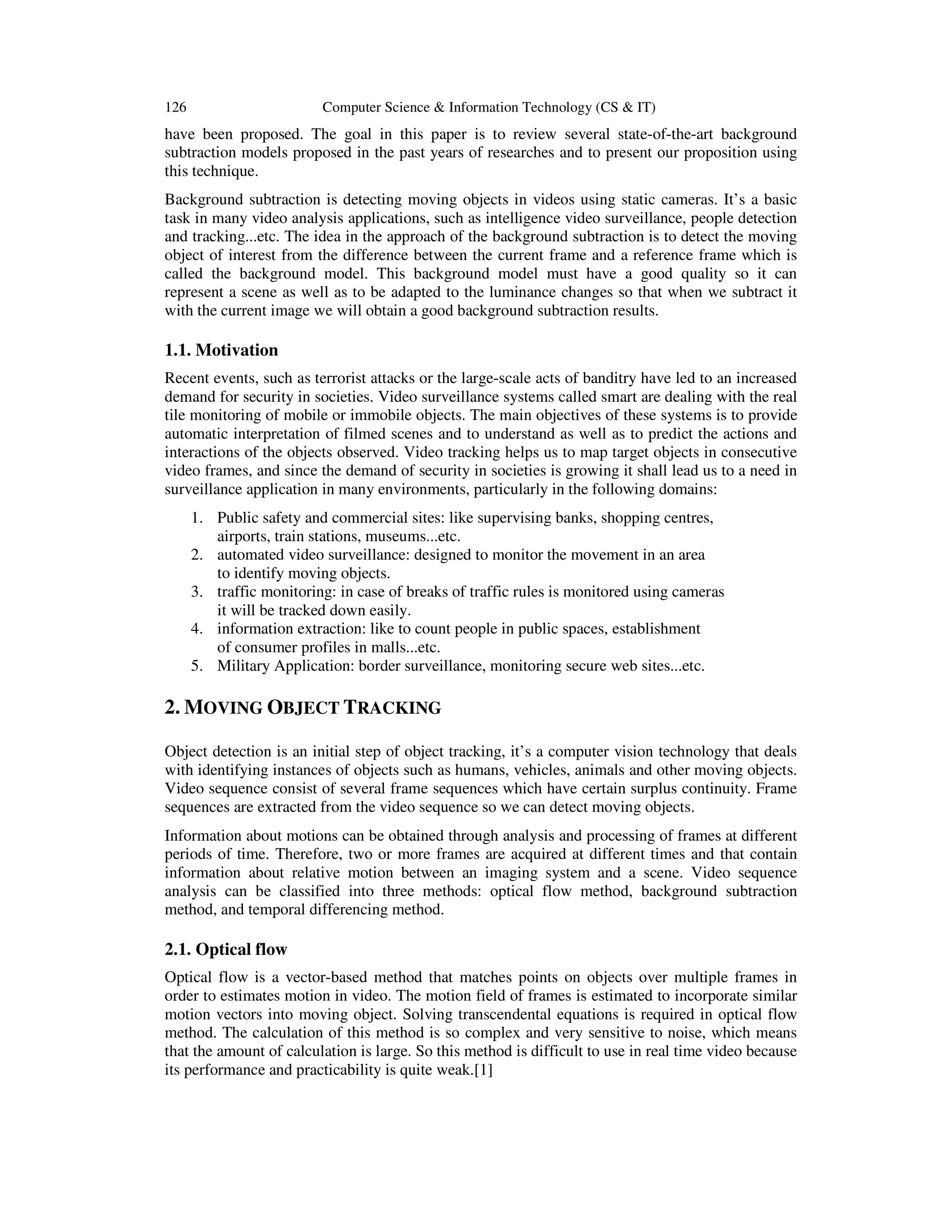 A Novel Background Subtraction Algorithm For Person Tracking Based On K