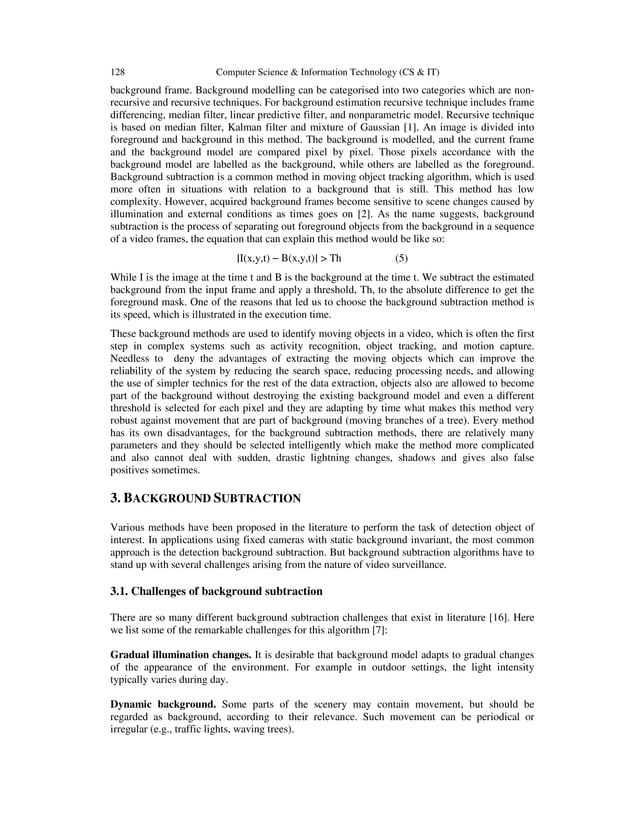 A NOVEL BACKGROUND SUBTRACTION ALGORITHM FOR PERSON TRACKING BASED ON K-NN | PDF