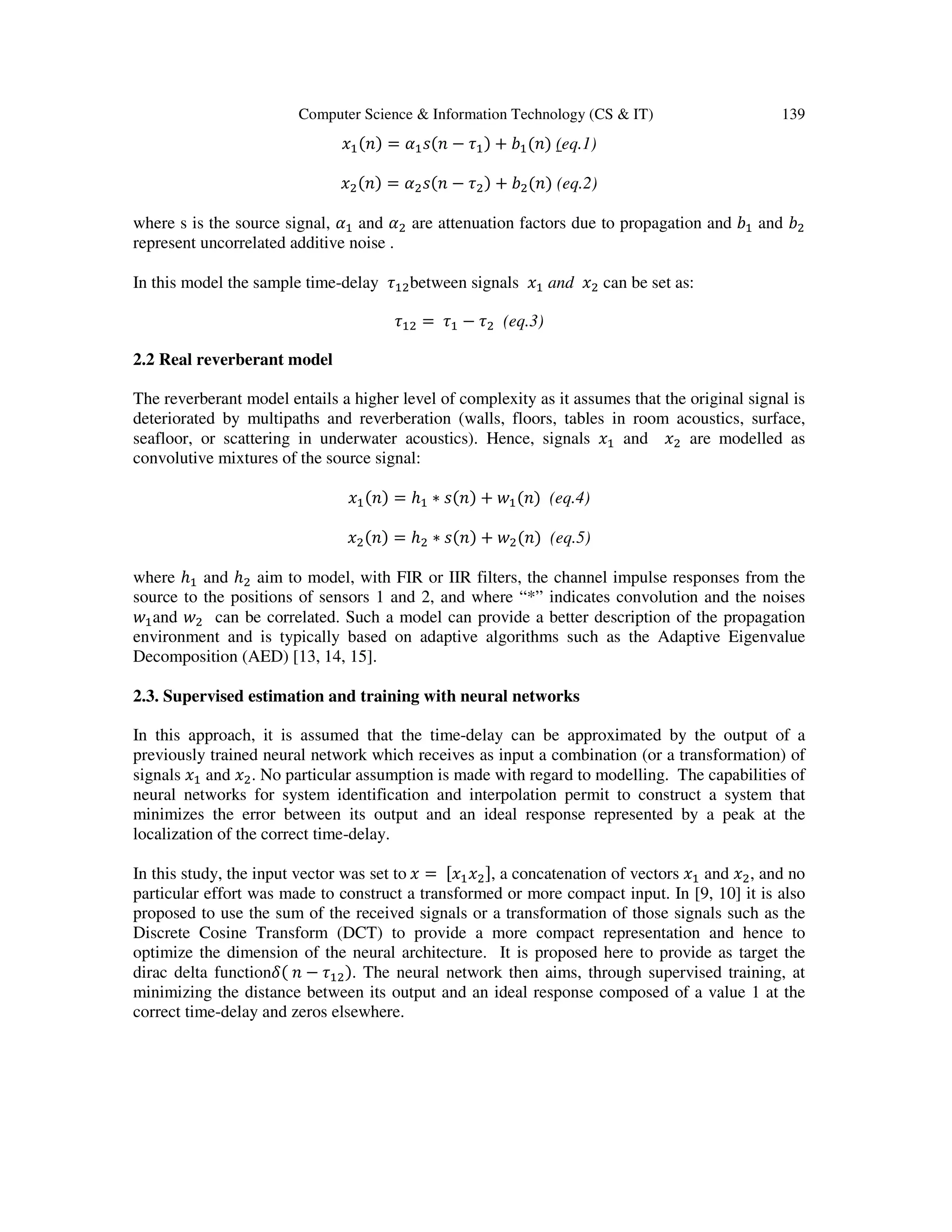Neural Networks For High Performance Time Delay Estimation And Acoustic