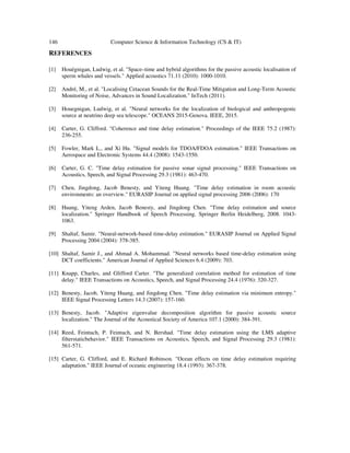 Neural Networks for High Performance Time-Delay Estimation and Acoustic Source Localization | PDF