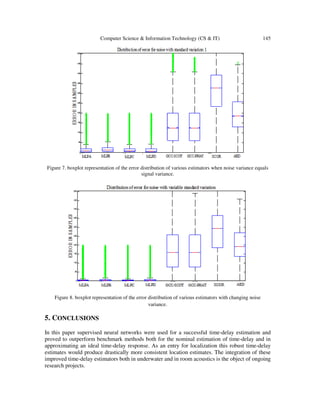 Neural Networks for High Performance Time-Delay Estimation and Acoustic Source Localization | PDF