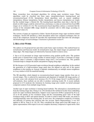 SINGLE IMAGE SUPER RESOLUTION: A COMPARATIVE STUDY | PDF