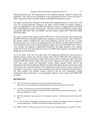 INFORMATION SECURITY MATURITY MODEL FOR NIST CYBER SECURITY FRAMEWORK ...