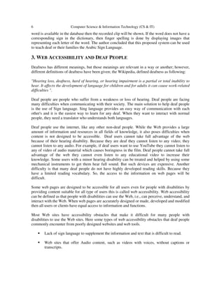 DEVELOPMENT OF TOOL TO PROMOTE WEB ACCESSIBILITY FOR DEAF | PDF