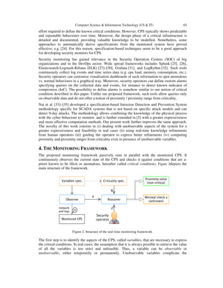 PREDICTIVE DETECTION OF KNOWN SECURITY CRITICALITIES IN CYBER PHYSICAL SYSTEMS WITH UNOBSERVABLE ...