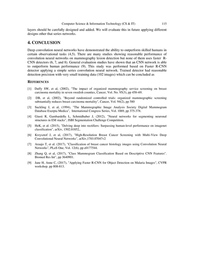 MAMMOGRAPHY LESION DETECTION USING FASTER R-CNN DETECTOR | PDF | Photo Editing Software ...