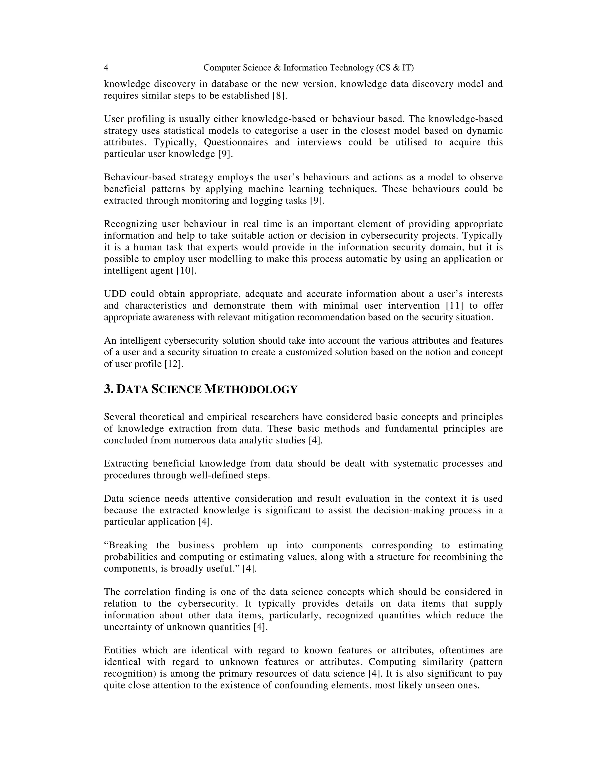 DATA SCIENCE METHODOLOGY FOR CYBERSECURITY PROJECTS | PDF