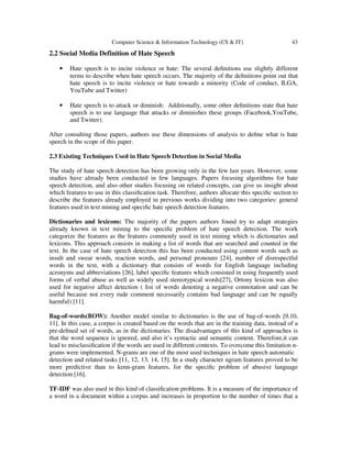 SOCIAL NETWORK HATE SPEECH DETECTION FOR AMHARIC LANGUAGE | PDF